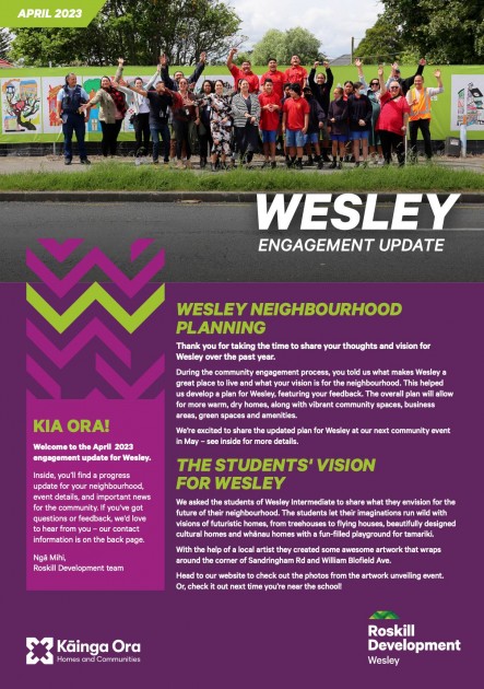 Wesley Engagement Update - April 2023 » Roskill Development