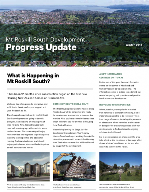 Roskill South Update - Winter 2018 » Roskill Development